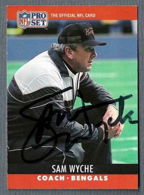 Sam Wyche Autographed Signed 1990 Pro Set Bengals Card #68 NRMT WCOA | eBay