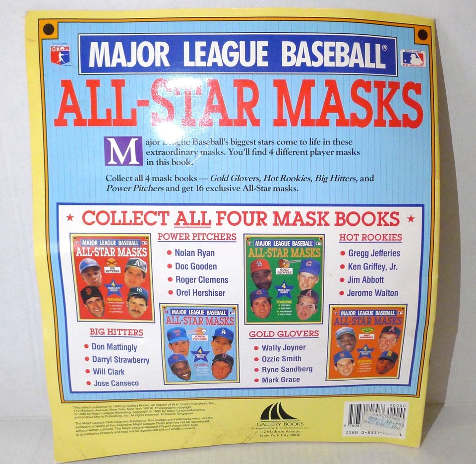 Major League BASEBALL All-Star MASKS Power Pitchers 4 Punch-Out Ryan ...