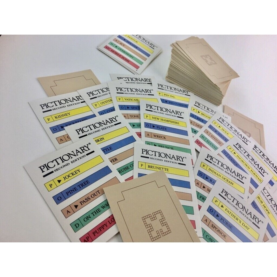 Pictionary Board Game 60 Replacement Cards Random Lot mq 1985 1st ...