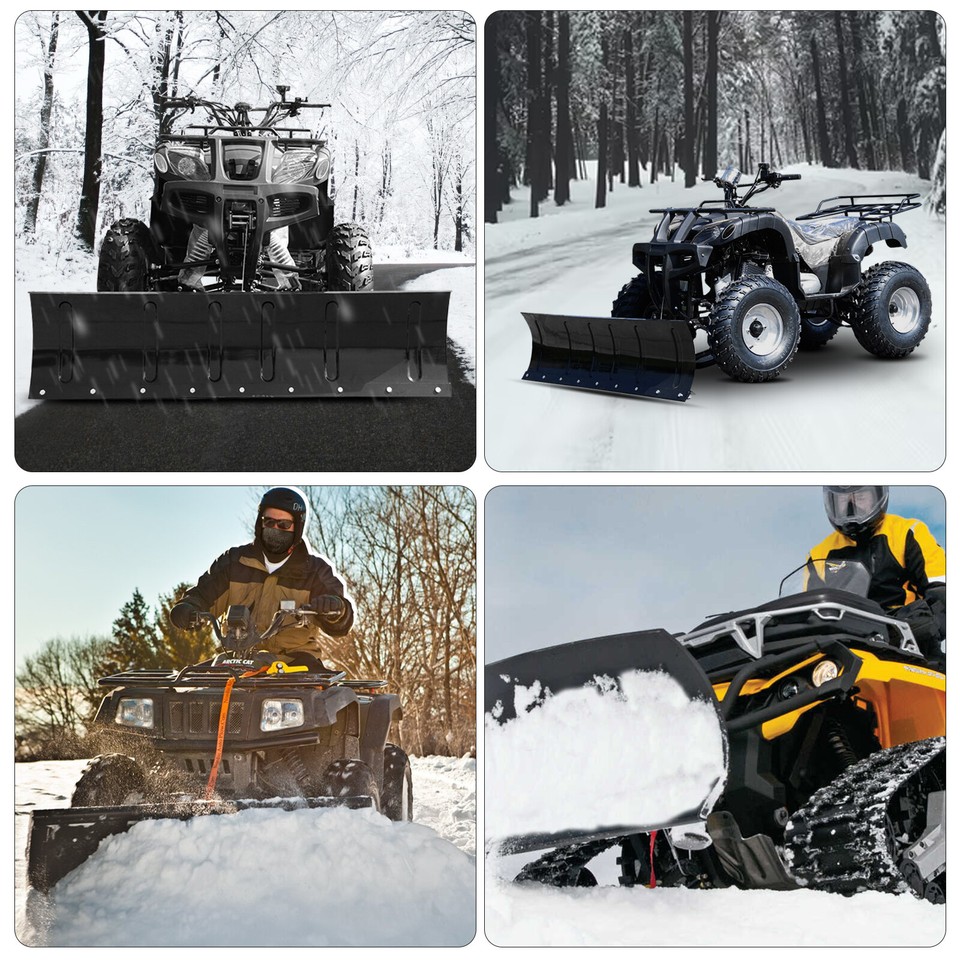 Snow Plow Kit 45''inch Steel Blade Complete Universal Mount Package For ...