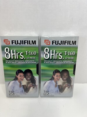 Lot of 2 NEW Fujifilm VHS Tapes 8 Hrs. T-160 EP Mode Sealed Blank VHS ...