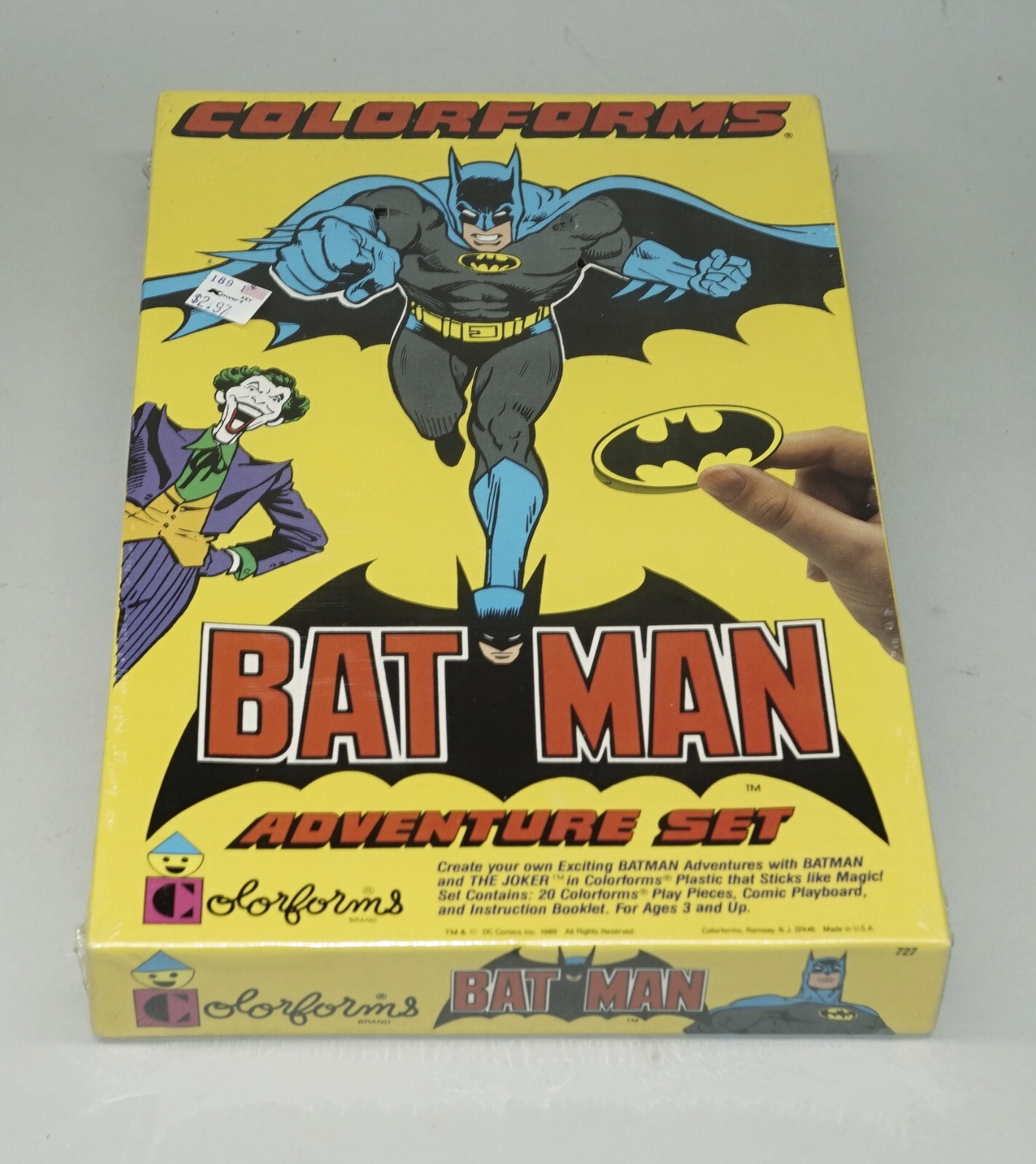 1989 BATMAN ADVENTURE SET COLORFORMS MINT SEALED UNOPENED WITH CELLO ...