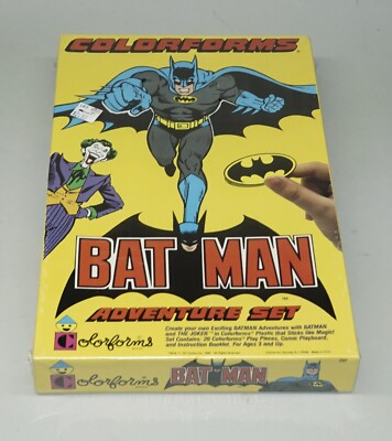 1989 BATMAN ADVENTURE SET COLORFORMS MINT SEALED UNOPENED WITH CELLO ...