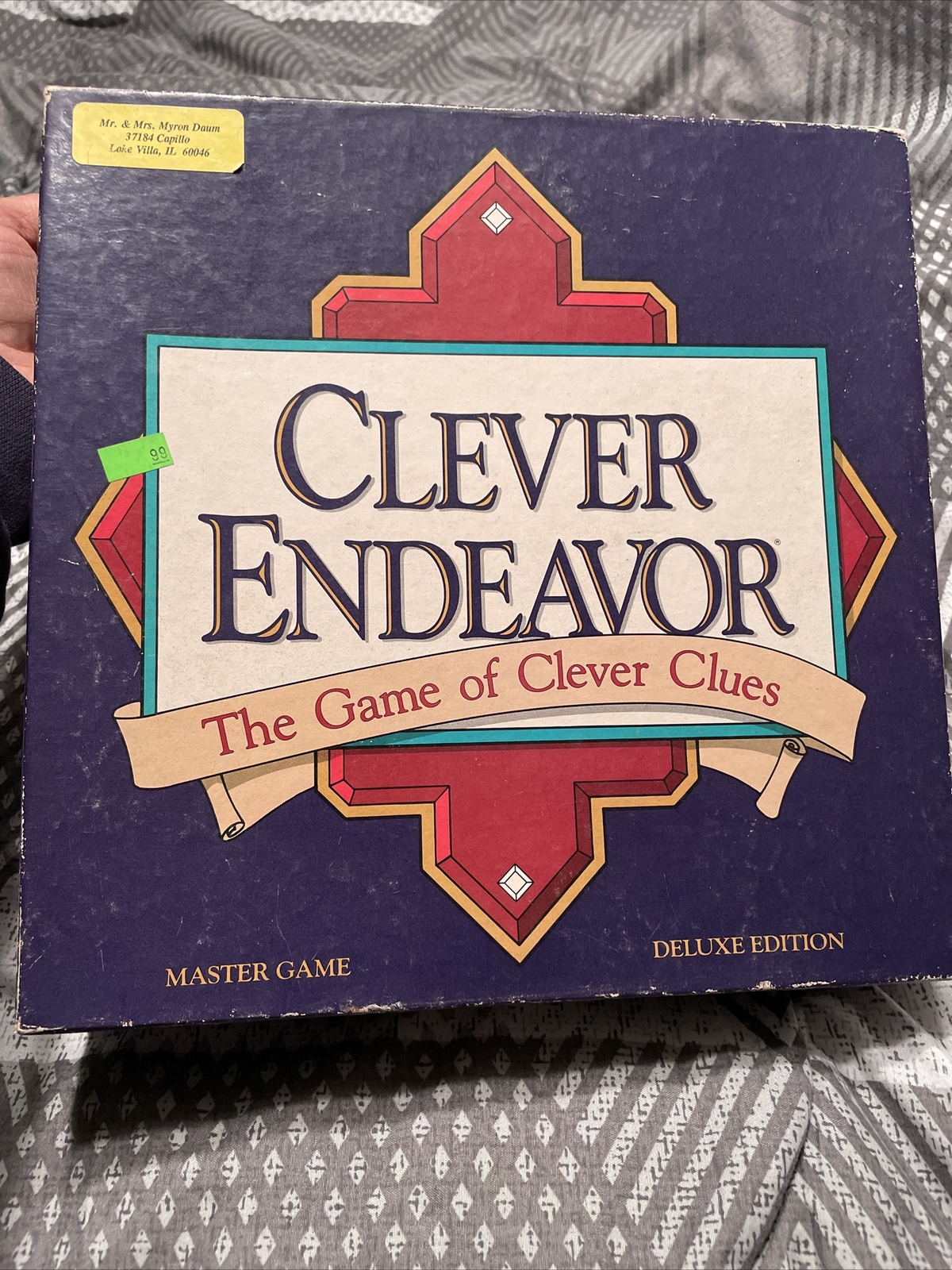 CLEVER ENDEAVOR - Game of Clever Clues 1989 Master Game Deluxe Edition ...