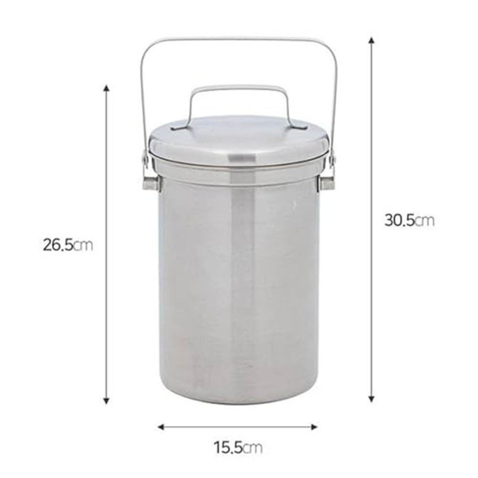 3L Stainless Steel Trash Bin with Handle for Minimalist Kitchen Design ...