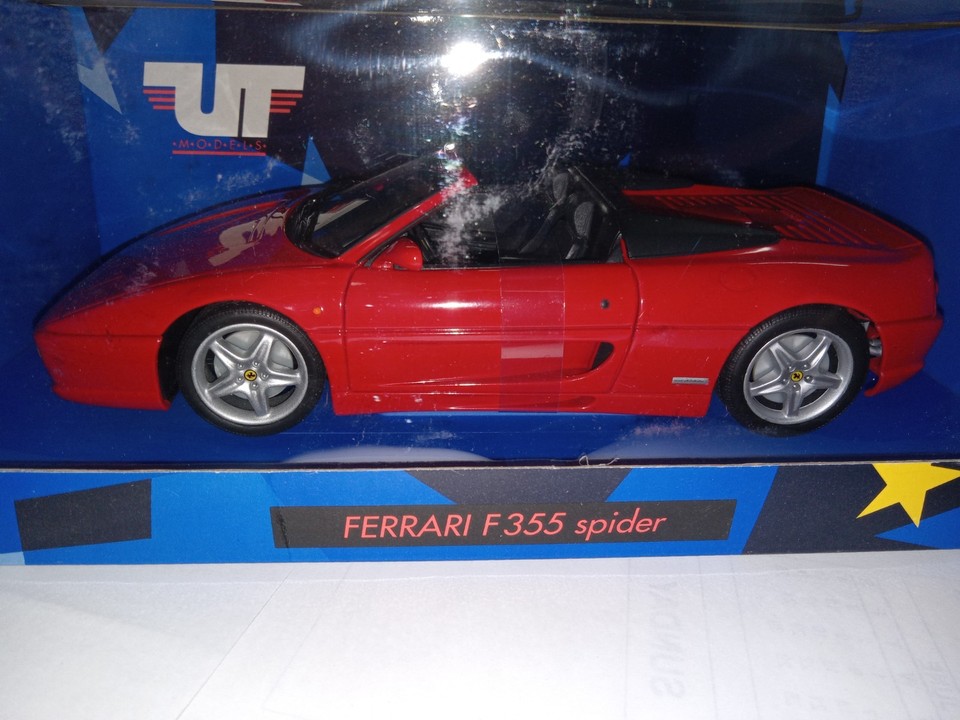 UT Model 1:18 Scale metal Diecast Ferrari F355 spider in Red. NIB. LOOK ...