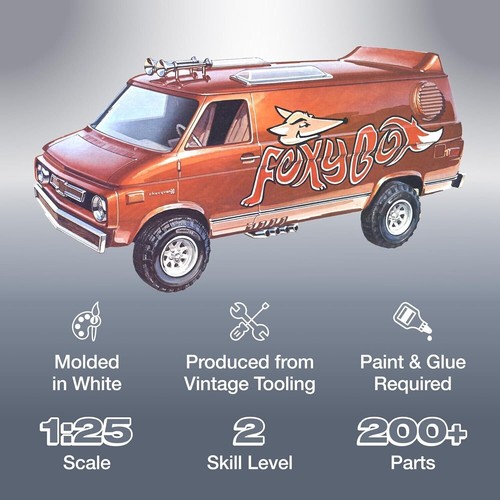 AMT 1975 Chevy Van "Foxy Box" 1:25 Scale Model Kit | eBay