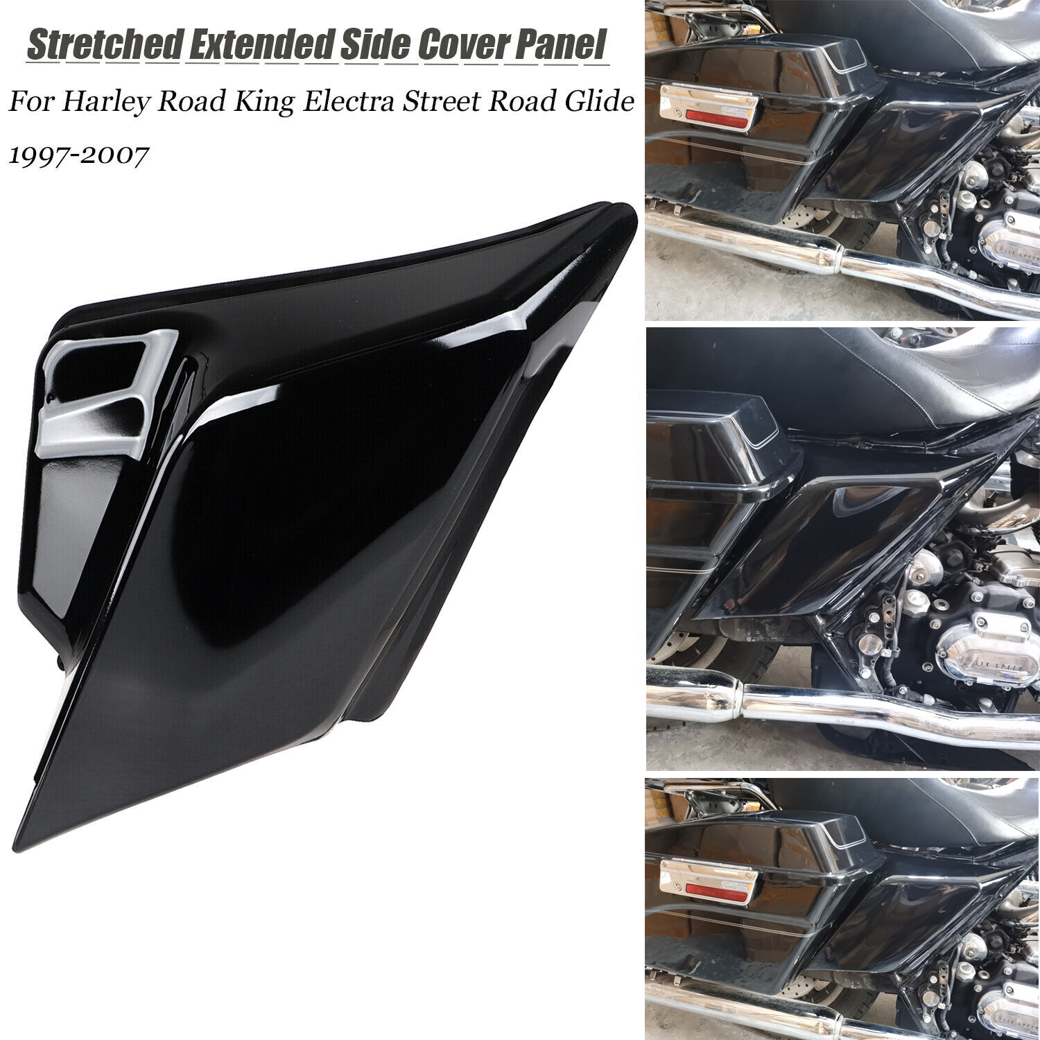 Stretched Extended Side Covers set For Harley Touring Road Glide King ...