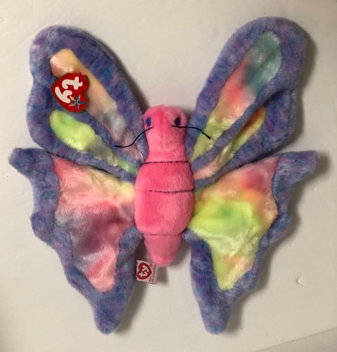 2000 Ty Beanie Buddies Flitter Butterfly Plush 12 Inch ~ Multi Color ...