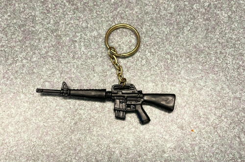 Vintage Mini Plastic Machine Gun Replica 3.5" Keychain Weapon Soldier ...