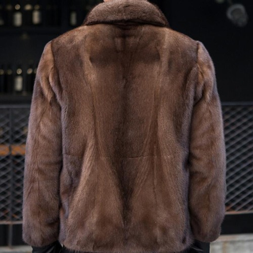 Mens Mink Fur Coat Warm Chic Stylish Jacket Overcoat | eBay