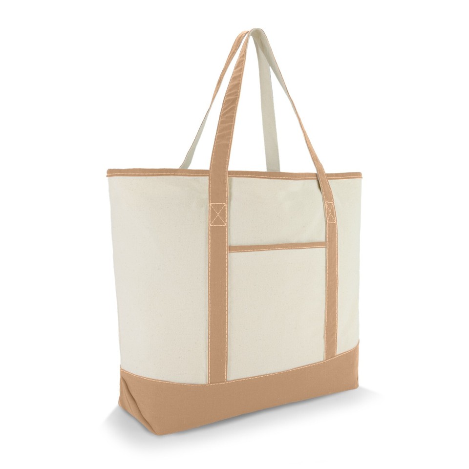 22" Extra Large Open Top Shopping Tote Grocery Bag with Outer Pocket | eBay