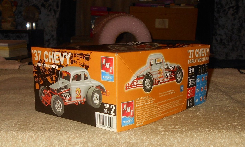 Vintage AMT '37 Chevy Modified Race Car 1:25 Model Kit NEVER BUILT NIB ...