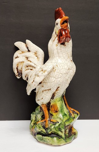 Mark Roberts French Country Farmhouse Porcelain Crackle Rooster Figure ...