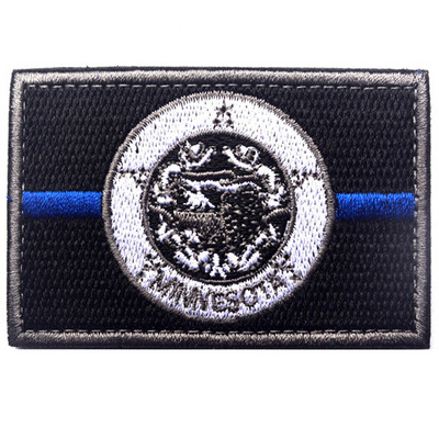 Minnesota MN STATE BLUE LINE FLAG USA US FLAG MILITRAY TACTICAL HOOK ...