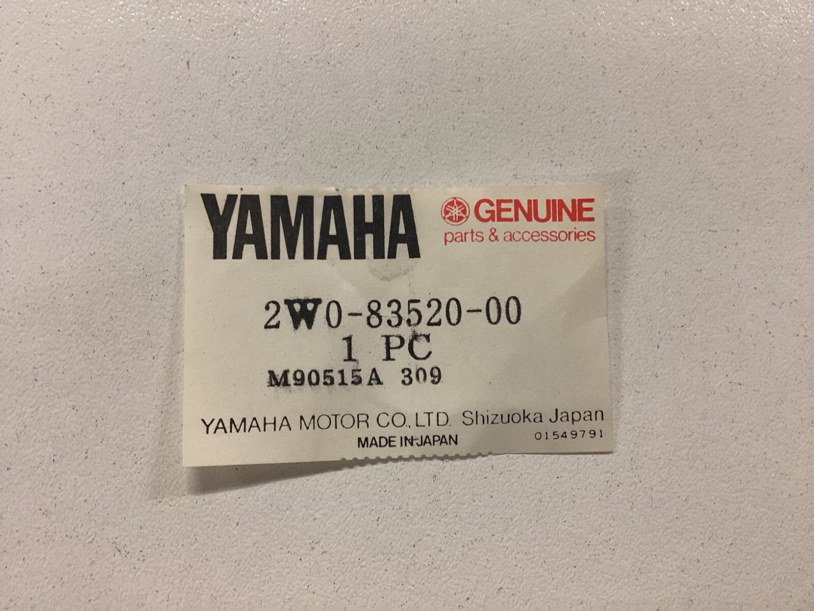 GENUINE YAMAHA PARTS - SOCKET CORD ASSY. AG100 AG175 AG200 FS1 - 2W0 ...