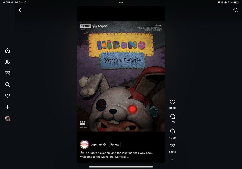 Hirono MONSTERS CARNIVAL SERIES (Killer Bunny) Gift | eBay