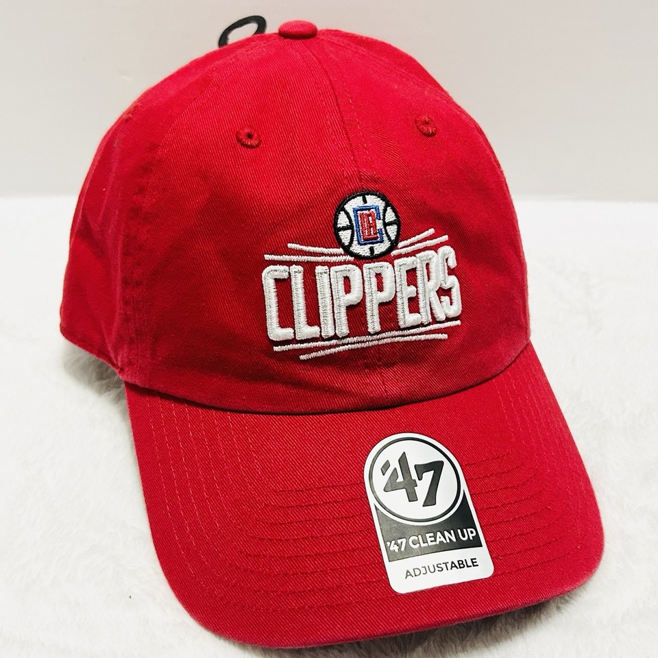 '47 Brand Los Angeles Clippers Script Logo Clean Up Hat Cap Adjustable ...