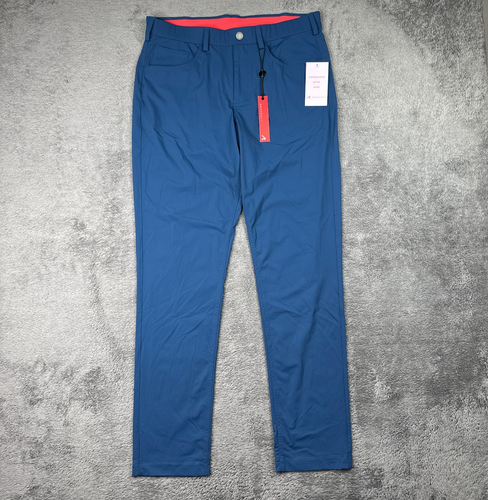REDVANLY Kent Pull On Pants Trouser NEW Mens M 32x31 Blue Performance ...