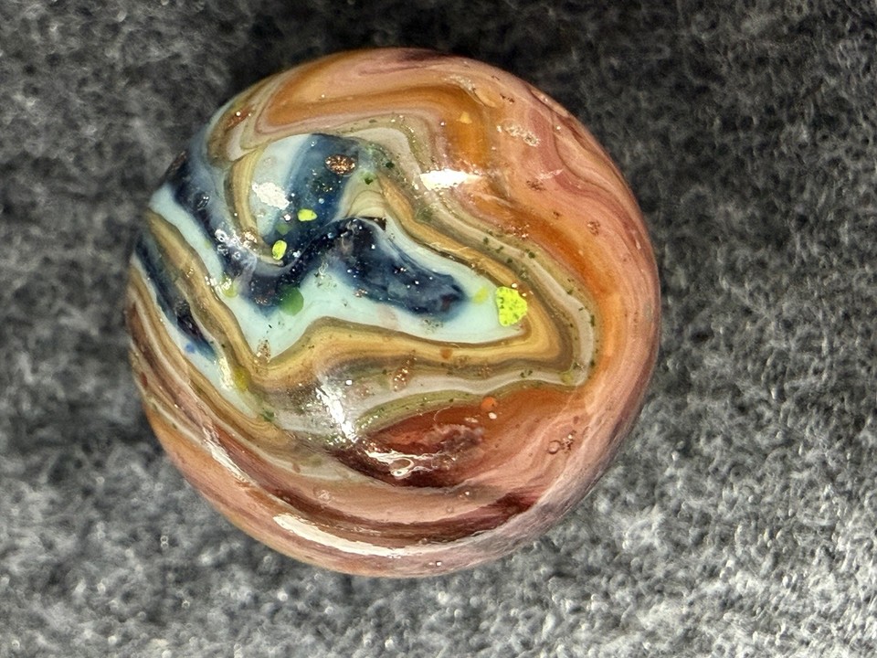 JABO Marbles Contract Run Badger Multi Color Lutz Frit Blue AV Swirl ...