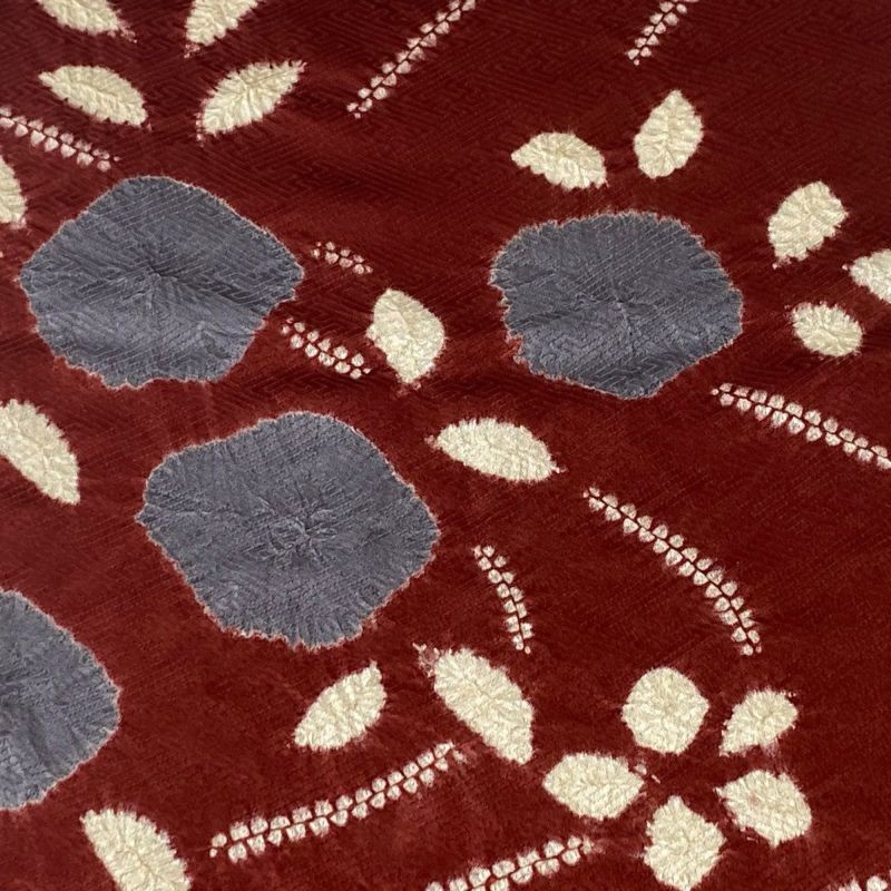 JAPANESE KIMONO FABRIC CLOTH BOLT ENJI COLOR FINE PATTERN PURE SILK ...