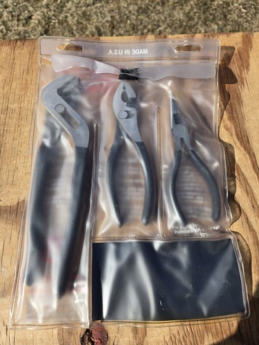 Vintage NOS SEARS Craftsman USA 3pc Pliers Set 9-45243 WF 45381 45378 ...