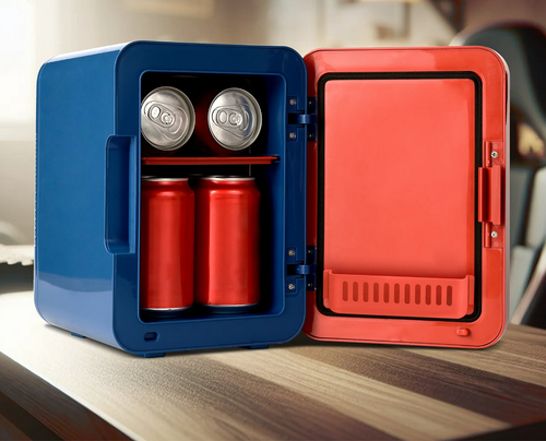 Marvel 18728 Spiderman Blue Red 6 Can Mini Fridge Thermoelectric Cooler ...