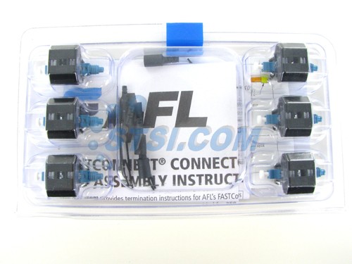 AFL FAST-LC-SM-6 FastConnect LC SM OS2 Fiber Optic Connector, 6-Pack ...