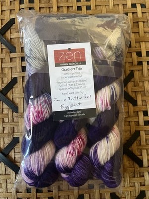 Zen Yarn Garden 3 Skeins Of Jump In the Pool Eggplant Yarn | eBay