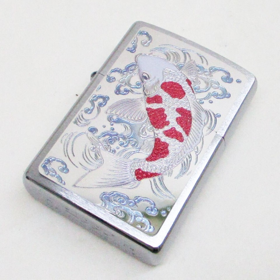 ZIPPO oil Lighter USA ZIPPO Japanese pattern series rising carp CP-KC ...
