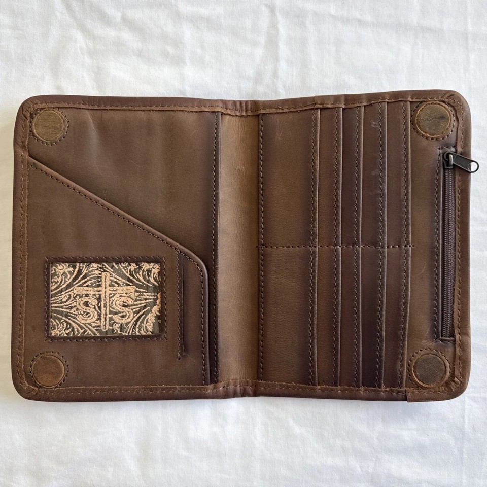 STS Ranchwear Cowhide Magnetic Wallet Clutch Passport Western Rodeo Fur ...
