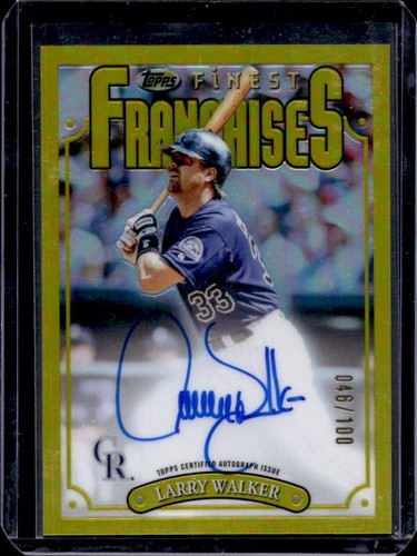 2023 Finest Flashbacks Larry Walker Auto #46/100 Rockies | eBay
