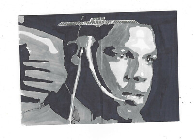 STAR WARS BATTLE PLANS FINN PANORAMIC SKETCH CARD BY DAN RIVERON! TOUGH ...