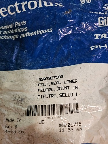 Frigidaire 5303937183 Dryer Lower Felt Seal & Adhesive | eBay