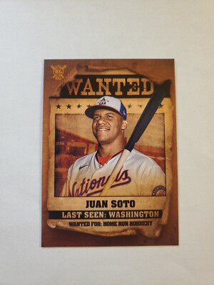 2021 Topps Big League Wanted Juan Soto card # WT15 Washington Nationals ...