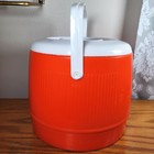 VTG Deluxe ORANGE 4 Quart Insulated Ice Bucket Bee Plastics USA BL536 w ...