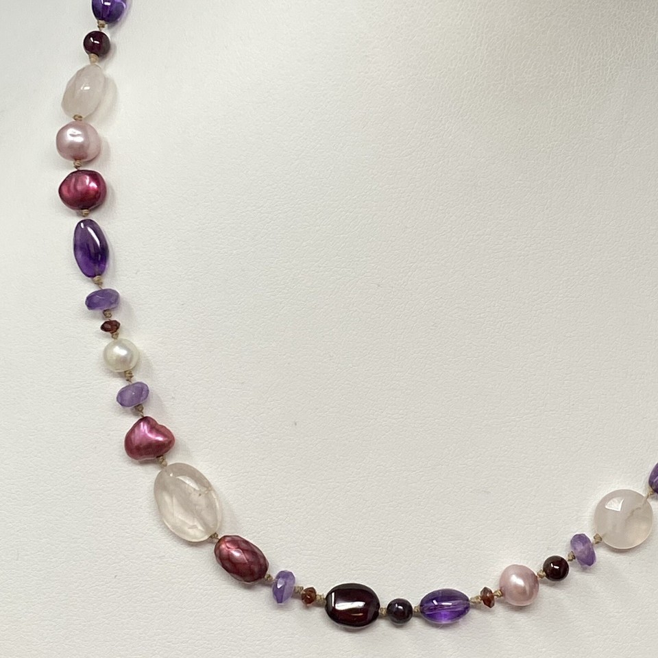 Sundance Catalog Necklace Peyote Bird Amethyst Rose Quartz Pearl ...
