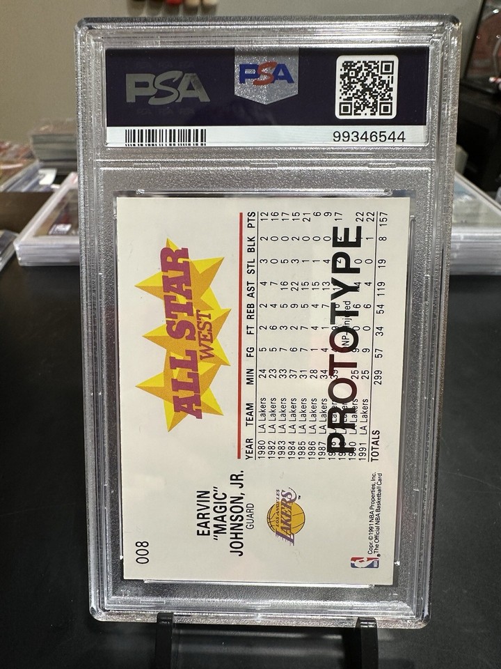 1991 NBA Hoops Prototype Magic Johnson All-Star #008 PSA 9 Rare! JP | eBay
