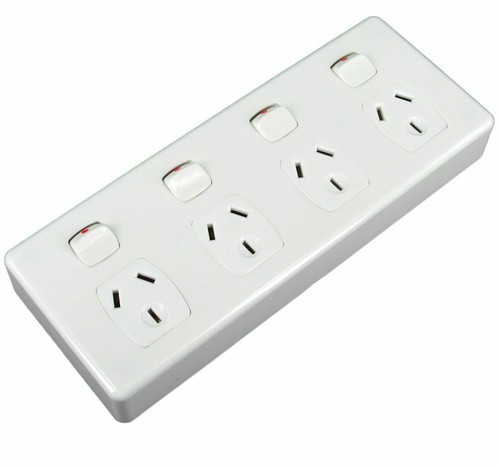 10 Amp Quad Power Point 4 Gang Socket Outlet 10A GPO | eBay Australia