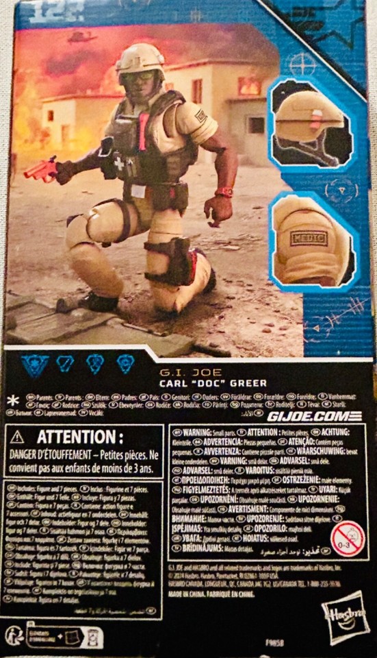 Hasbro G.I. Joe Classified Series #122 Carl Doc Greer Action Figure 6 ...