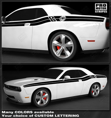 Double Stripes w/ Custom Lettering for Dodge Challenger 2008-2023 ...