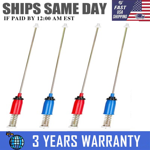 For GE 4Pcs Washer Suspension Rod and Spring WH16X10158 WH16X10159 ...