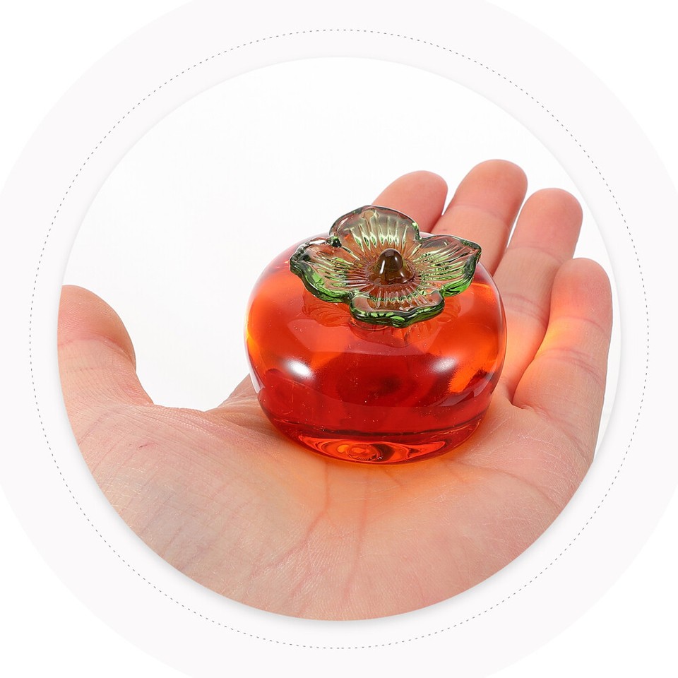 Glass Persimmon Model Decorative Persimmon Decor Cabinet Vivid ...