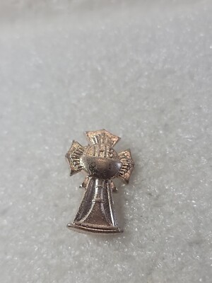 Vintage First Holy Communion Pin Chalice Host IHS Silver Toned Latch ...
