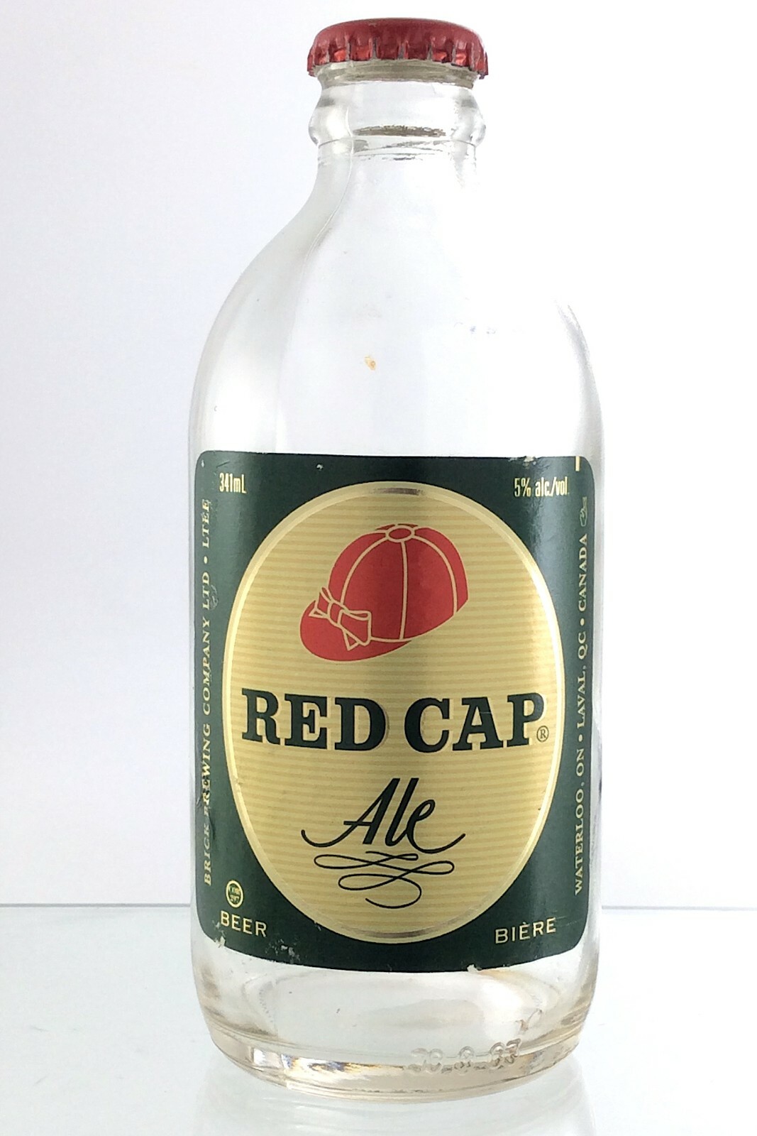 Vintage Red Cap Ale Clear Stubby Glass Beer Bottle Empty 341mL McKenzie ...