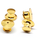 Locking Pin Backs Gold Tone Pin Badge Backs Replacement Brooch Pin ...