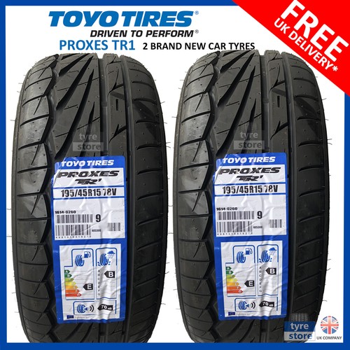 2X New 195 45 15 TOYO PROXES TR-1 78V 1954515 195/45R15 *B WET GRIP* (2 ...
