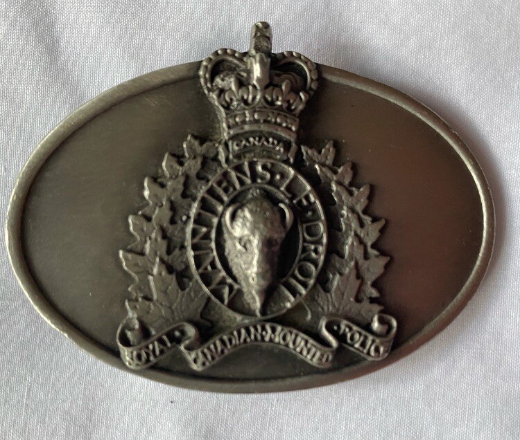 RCMP Royal Canadian Mounted Police METAL BELT BUCKLE … - Gem