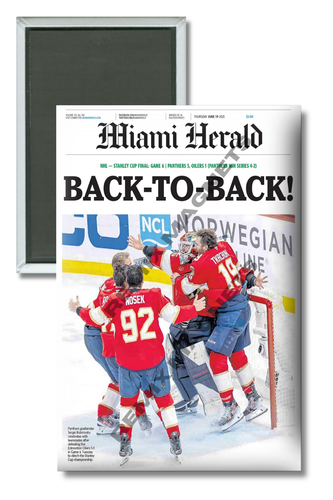 2025 Miami Herald Florida Panthers NHL Stanley Cup Final Champions 2 x ...