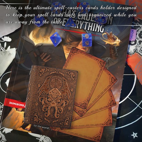 DND Spellcard Holder Cthulhu Embossed Hard Cover Spellbook Deck Case ...